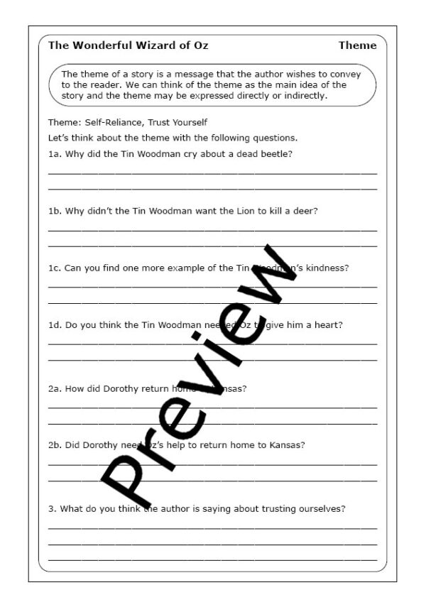 Frank Baum "The Wonderful Wizard of Oz" worksheets | Made By Teachers