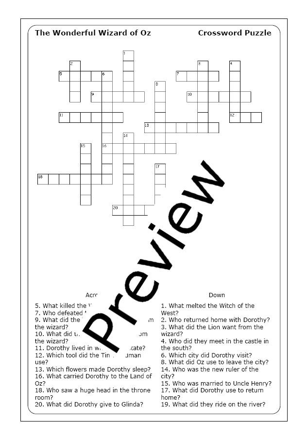 Frank Baum "The Wonderful Wizard of Oz" worksheets | Made By Teachers