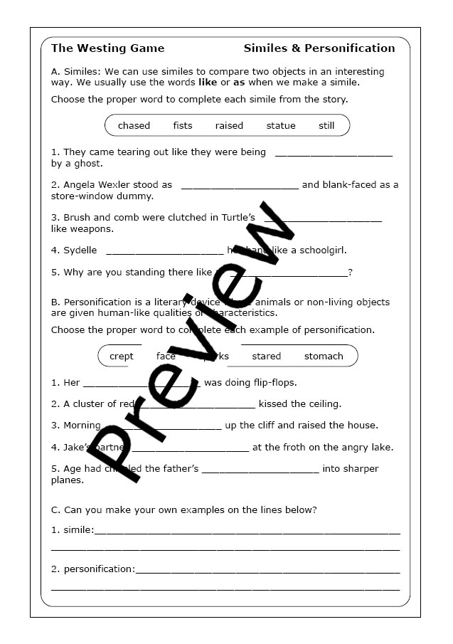 Ellen Raskin "The Westing Game" worksheets | Made By Teachers
