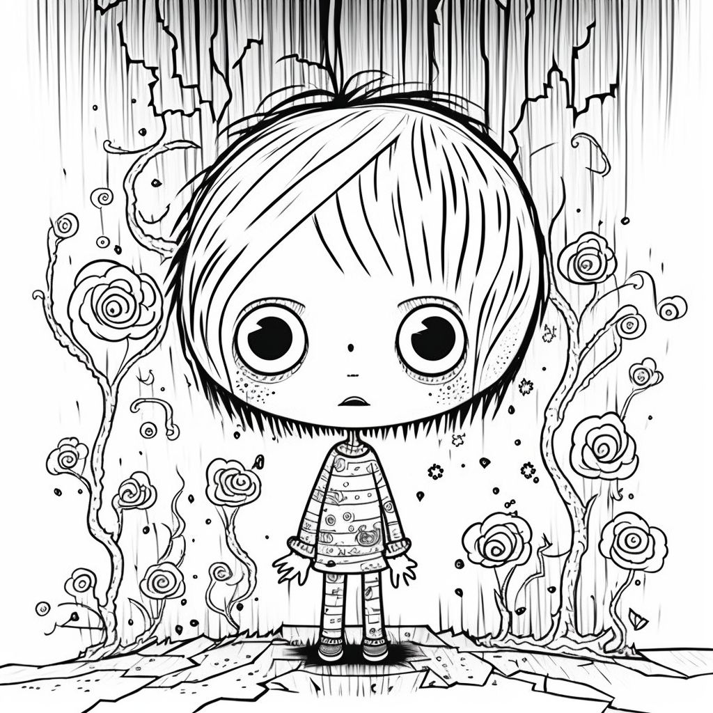 Spooky Fun for All Ages: Chibi Horror Coloring Book | Made By Teachers