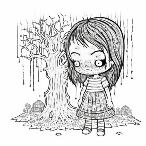 Spooky Fun for All Ages: Chibi Horror Coloring Book | Made By Teachers