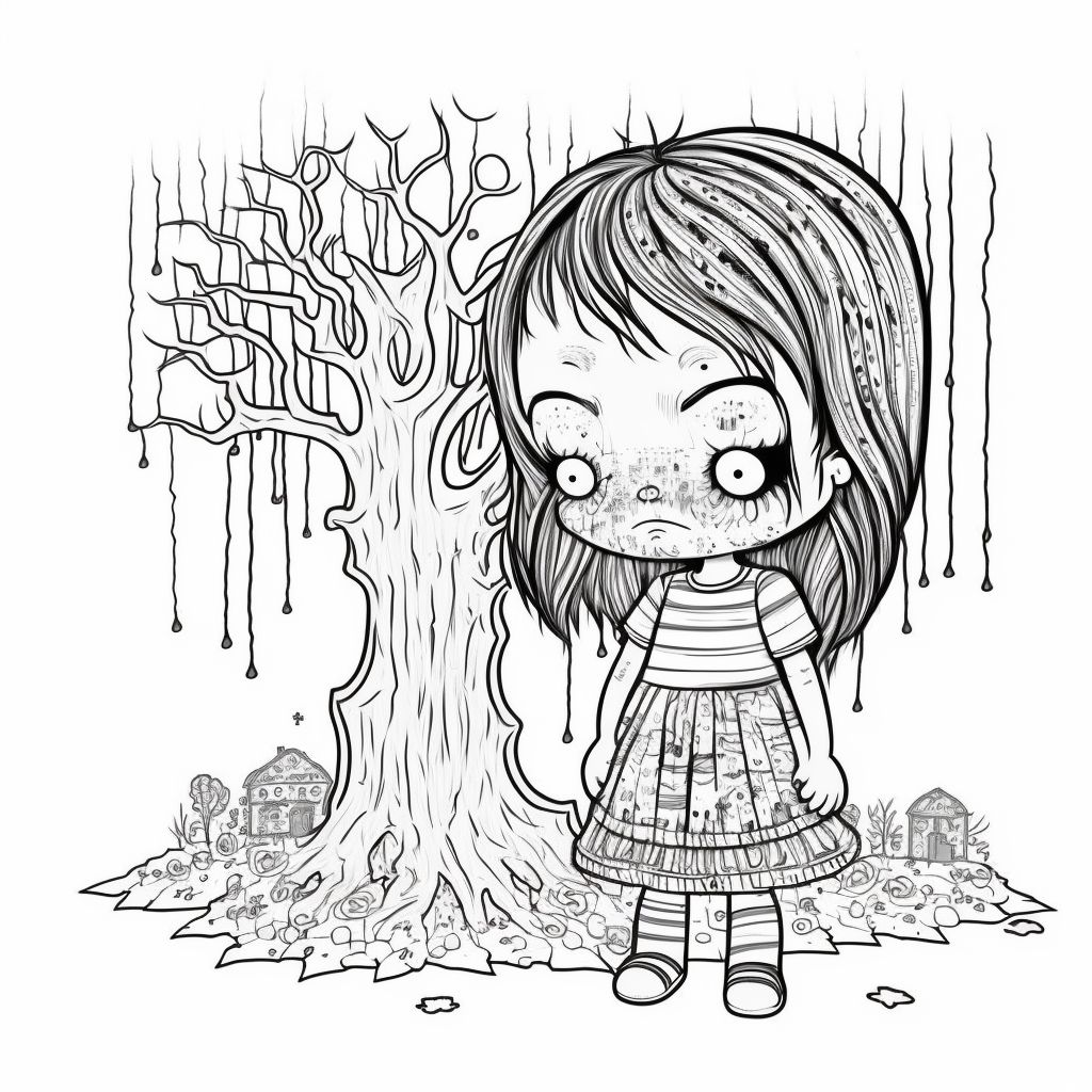 Spooky Fun for All Ages: Chibi Horror Coloring Book | Made By Teachers