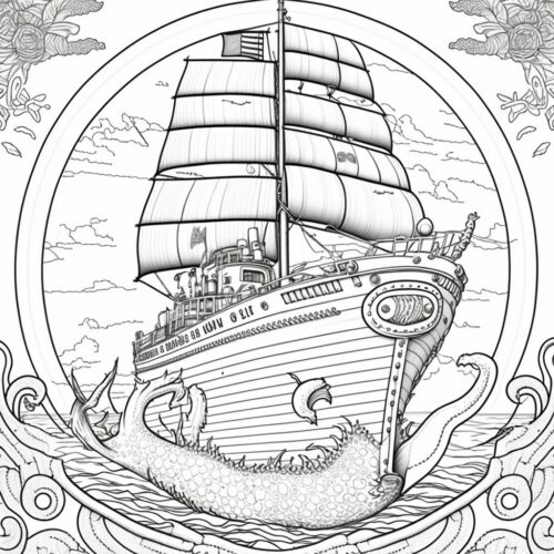 Explore the Wonders of the Sea with Nautical Maritime Coloring Book ...