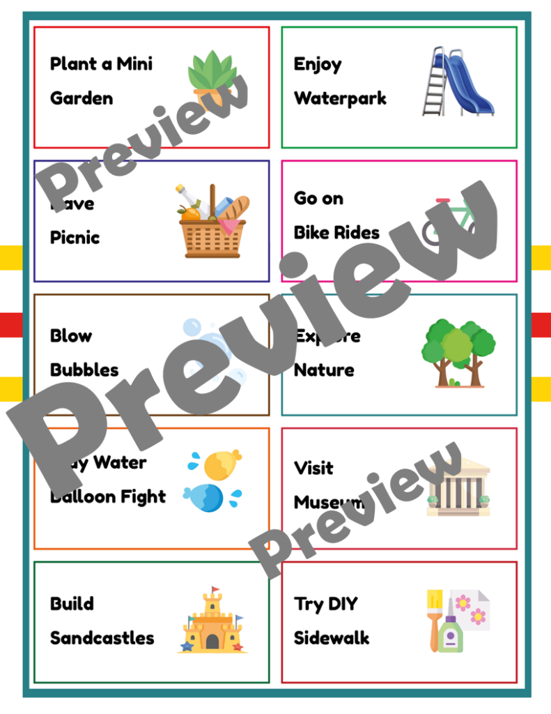 The Ultimate Summer Activity Cards : 40 Exciting Ideas for a Memorable ...
