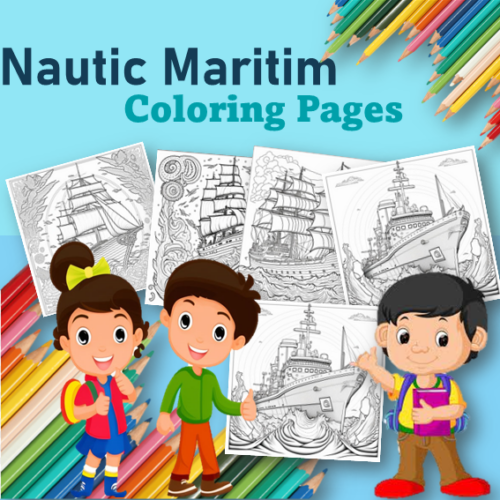 Explore the Wonders of the Sea with Nautical Maritime Coloring Book ...