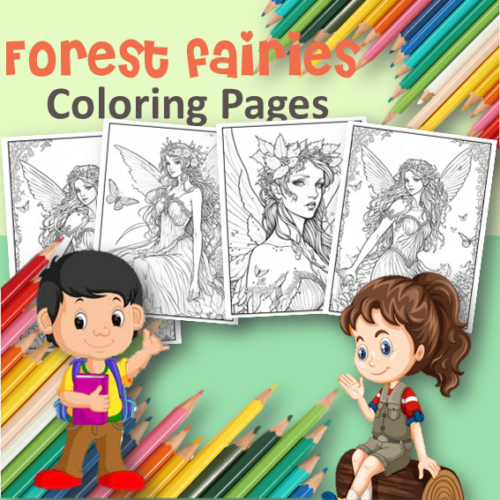Title: "Enchanting Adventures with Forest Fairies Coloring Pages ...