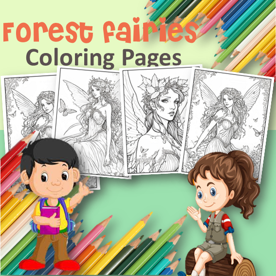 forest fairies coloring pages | Made By Teachers