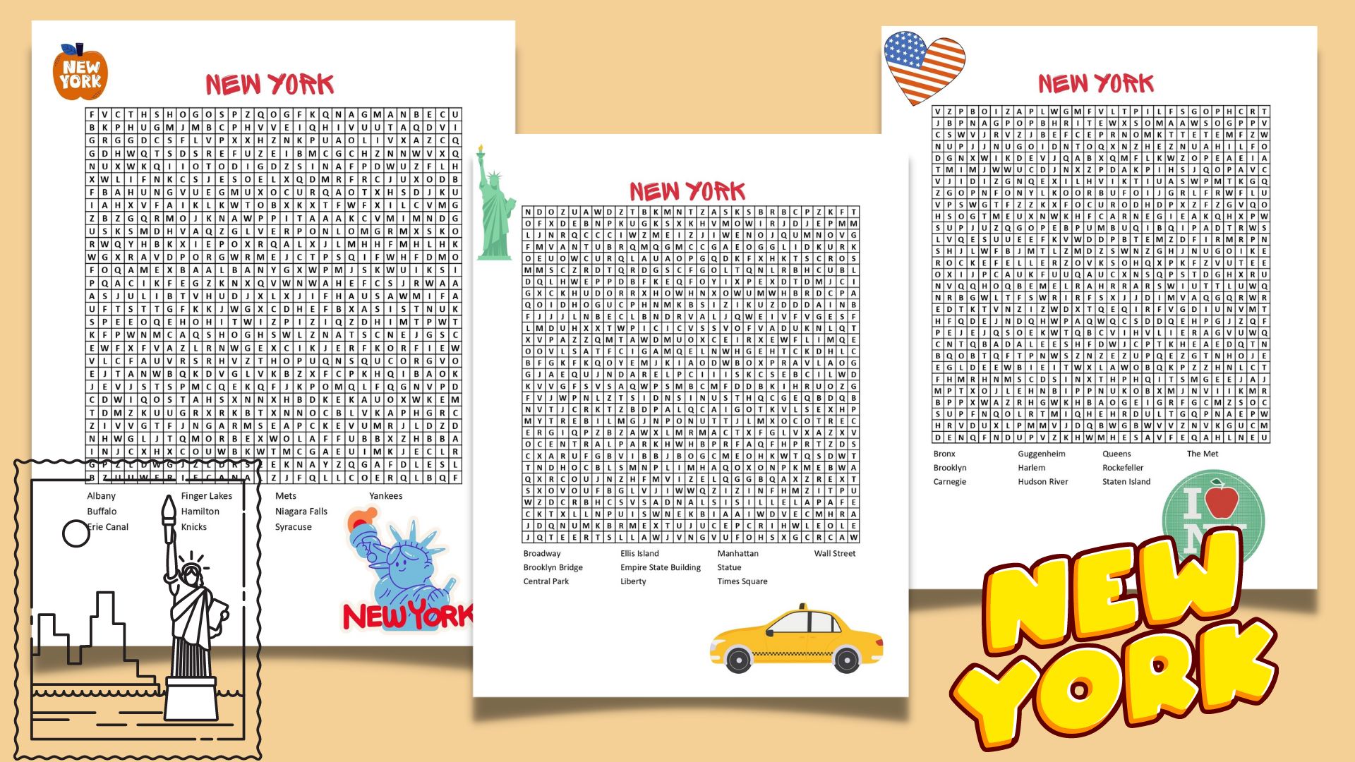 New York History Word Search | Made By Teachers