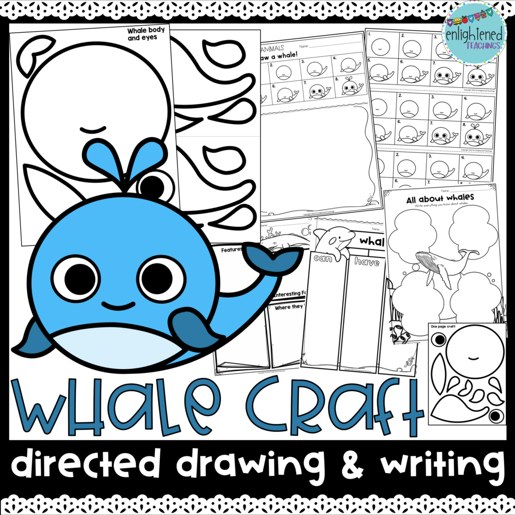 Whale Craft, Ocean Crafts, Ocean Directed Drawing, Ocean Animal ...