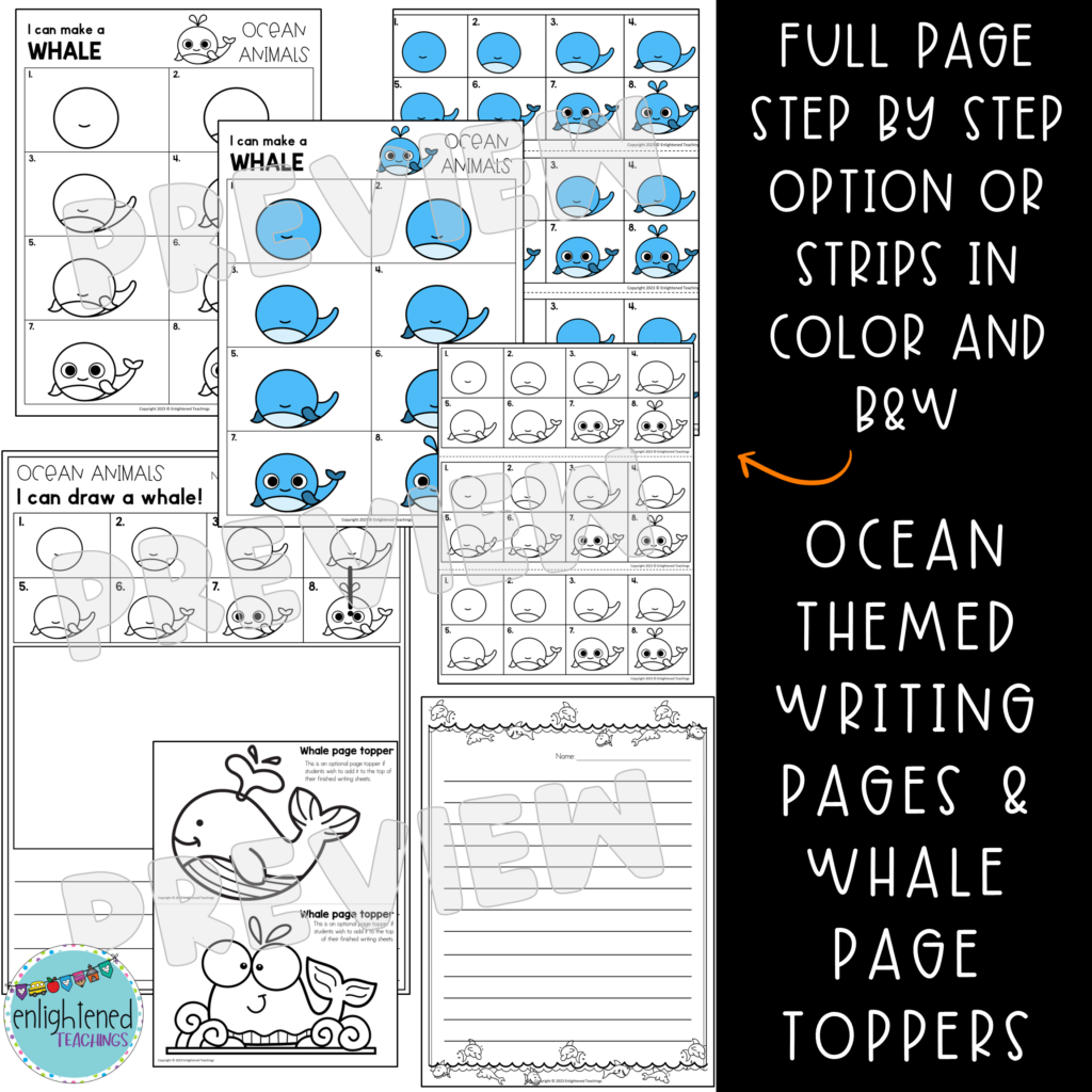 Whale Craft, Ocean Crafts, Ocean Directed Drawing, Ocean Animal ...