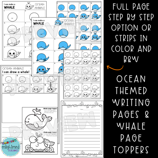 Whale Craft, Ocean Crafts, Ocean Directed Drawing, Ocean Animal ...