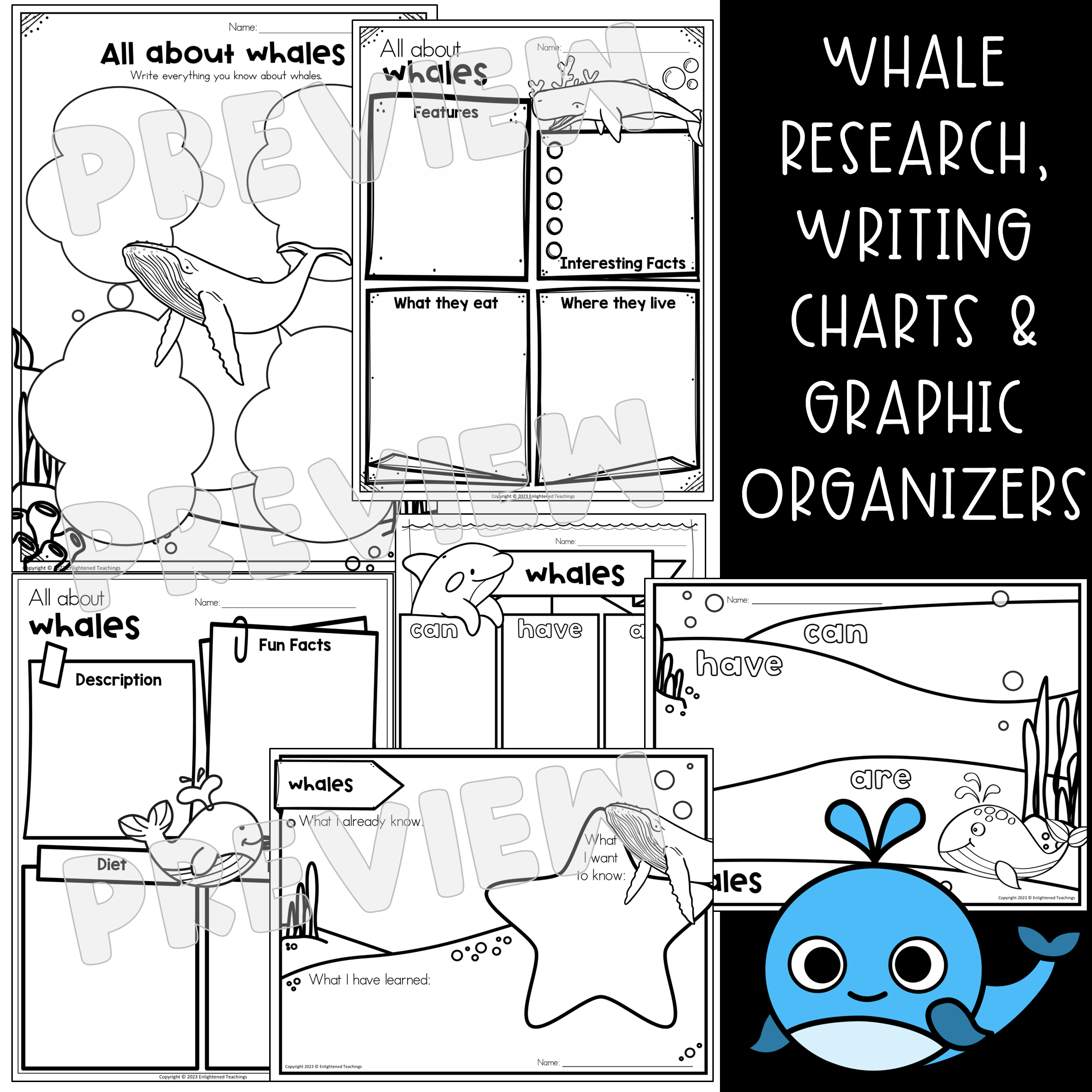 Whale Craft, Ocean Crafts, Ocean Directed Drawing, Ocean Animal ...