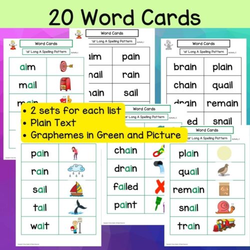 Long A Phonics Activities - Spelling Letter Pattern 'ai' - Worksheets ...