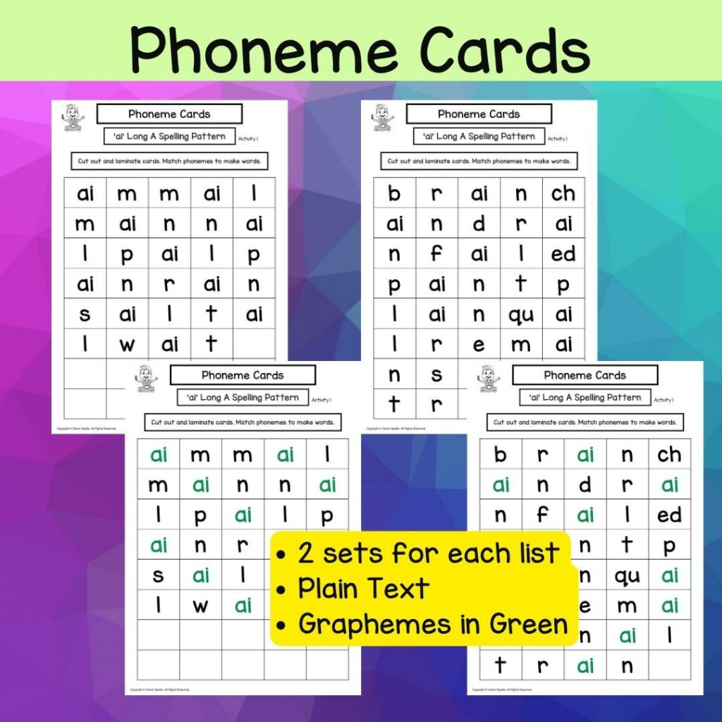 Long A Phonics Activities - Spelling Letter Pattern 'ai' - Worksheets ...