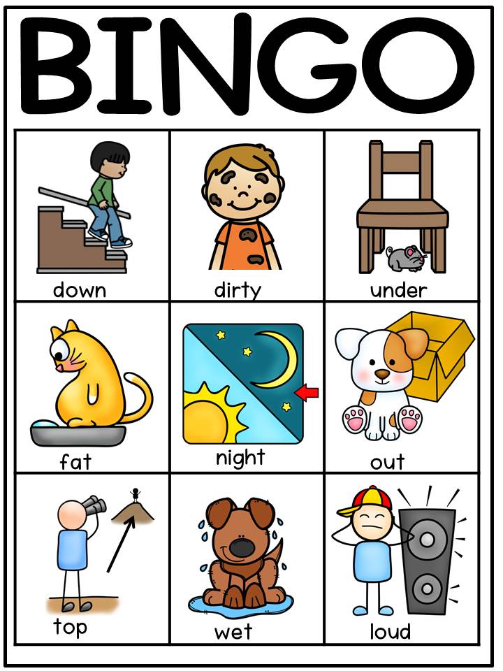 opposites bingo game | Made By Teachers