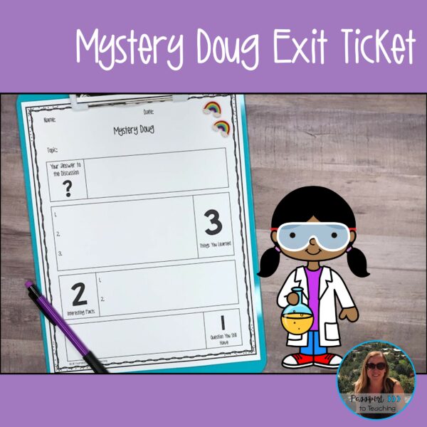 Mystery Doug Exit Ticket Print and Digital | Made By Teachers
