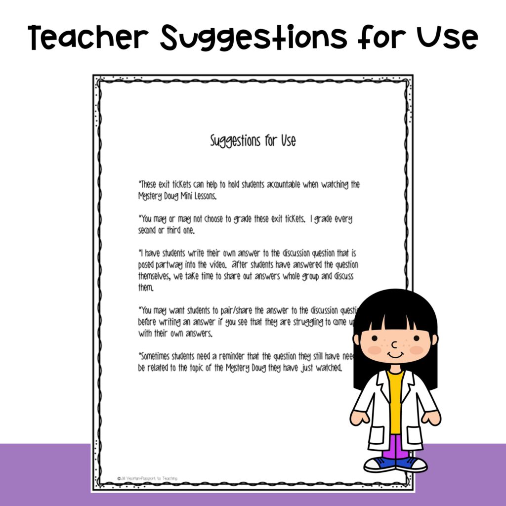 Mystery Doug Exit Ticket Print and Digital | Made By Teachers
