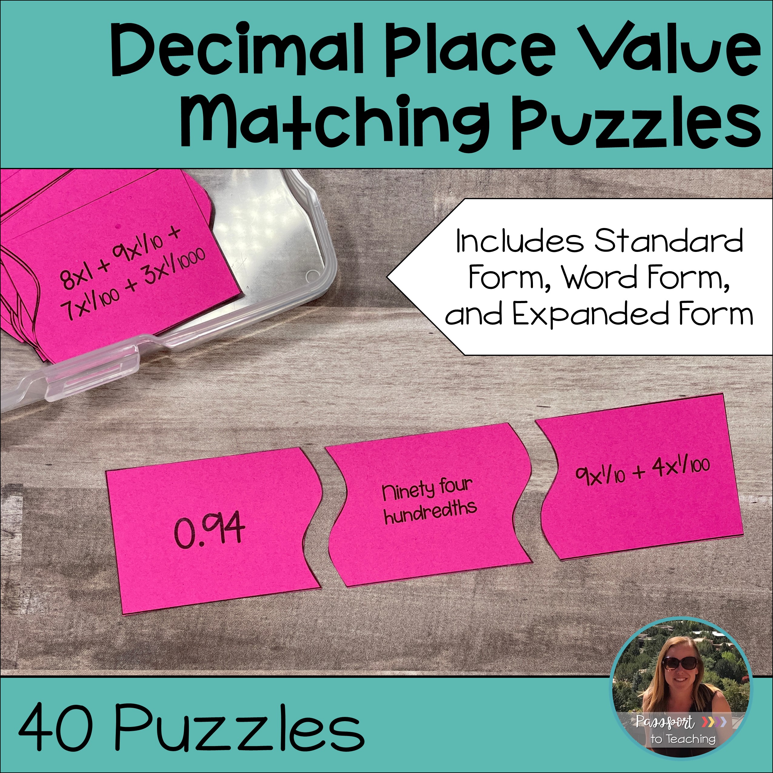 Decimal Place Value Matching Puzzles | Made By Teachers