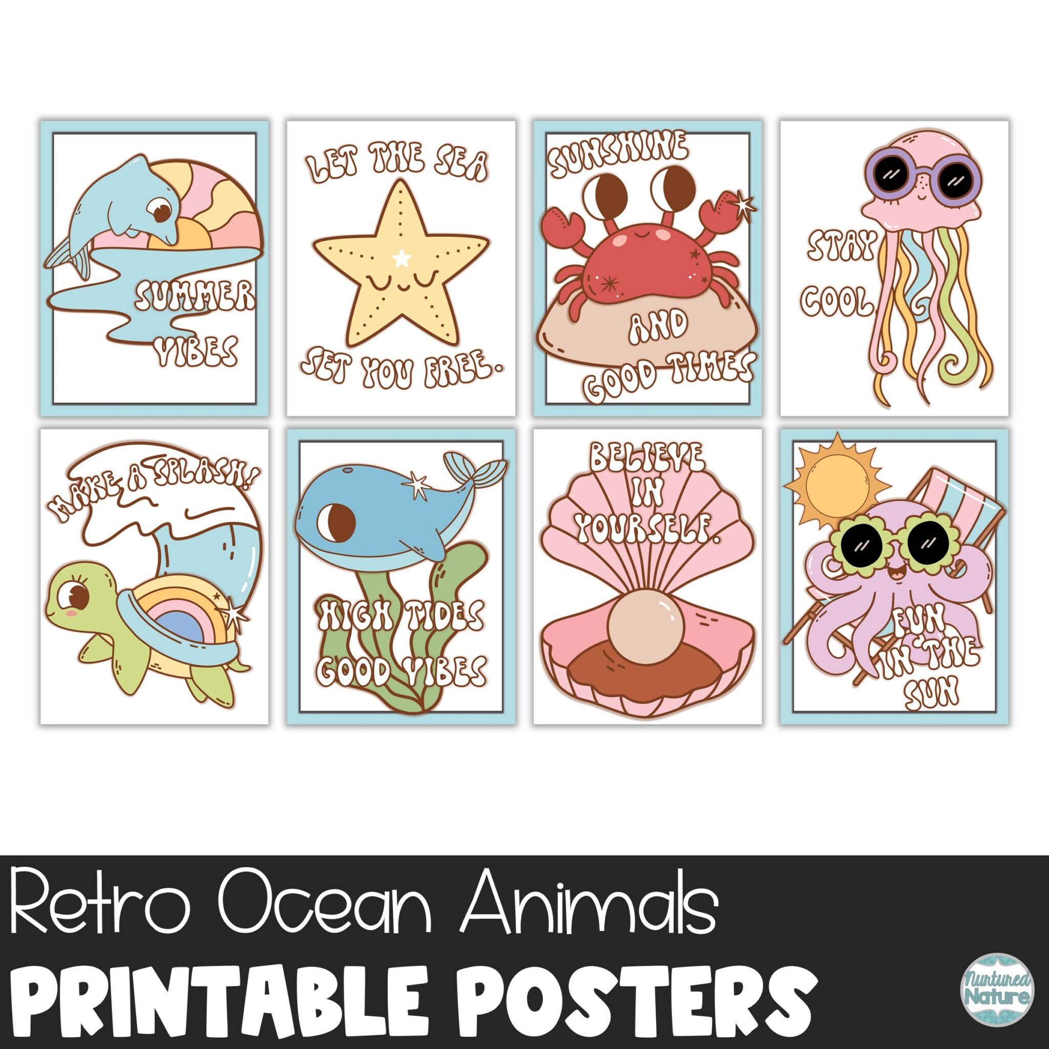 Ocean Animals Summer Bulletin Board Posters | Made By Teachers