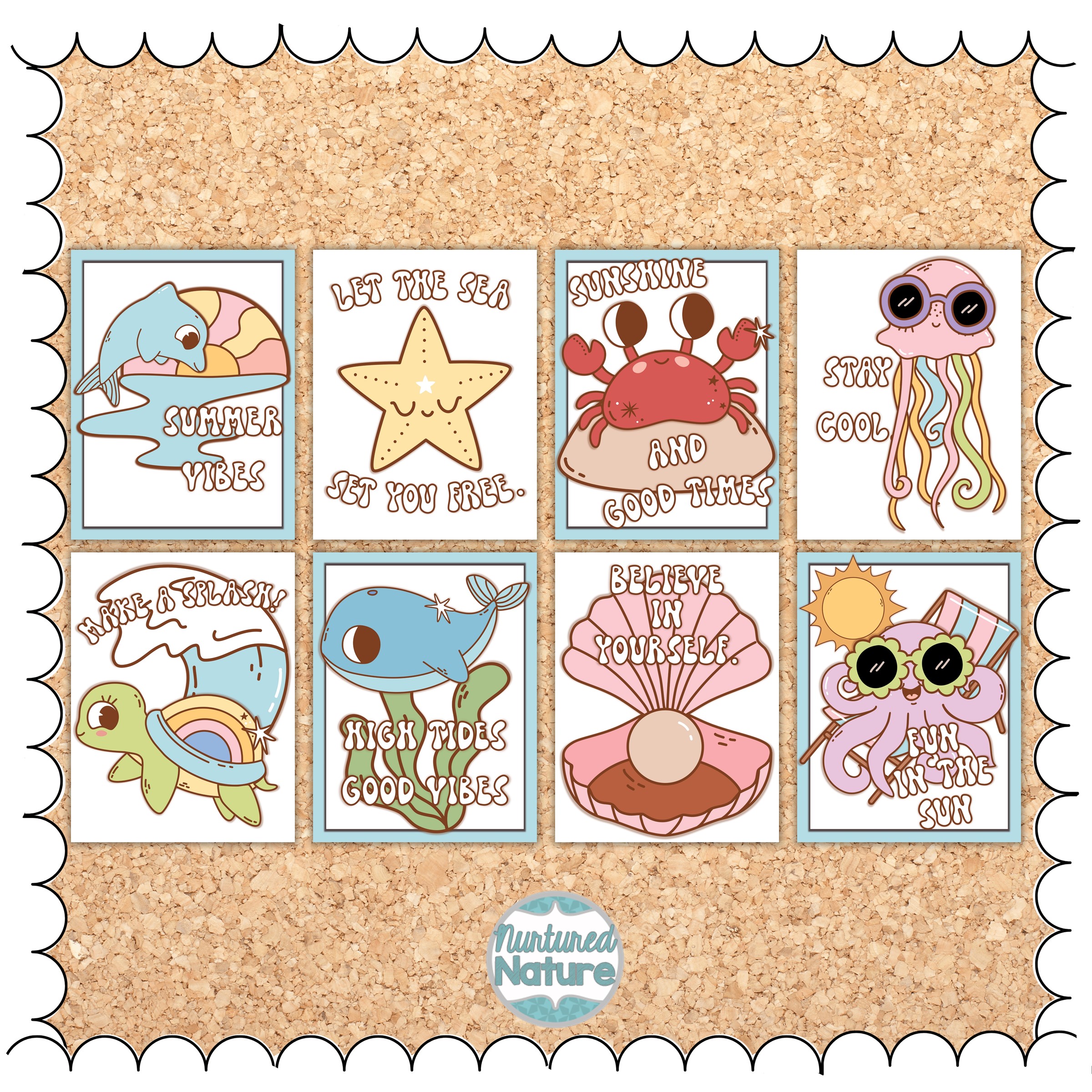 Ocean Animals Summer Bulletin Board Posters | Made By Teachers