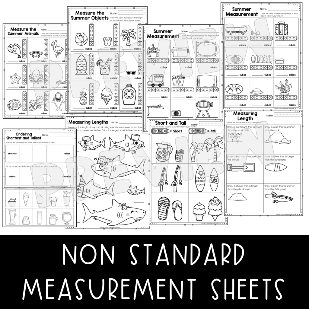 Summer Measurement Worksheets Summer Non Standard Measurement ...