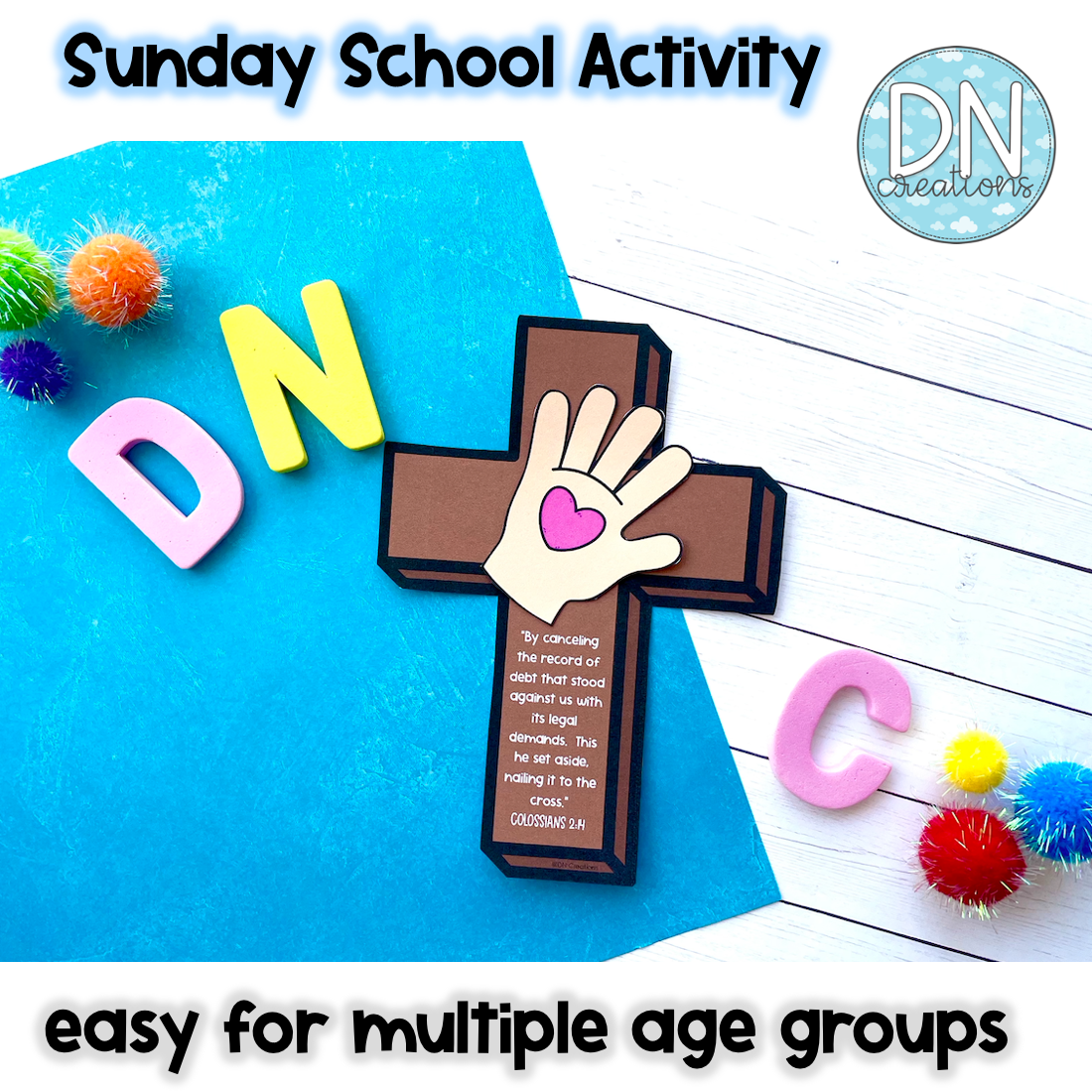 Colossians 2:14 Bible Craft l Cross Craft | Jesus Died for Our Sins ...