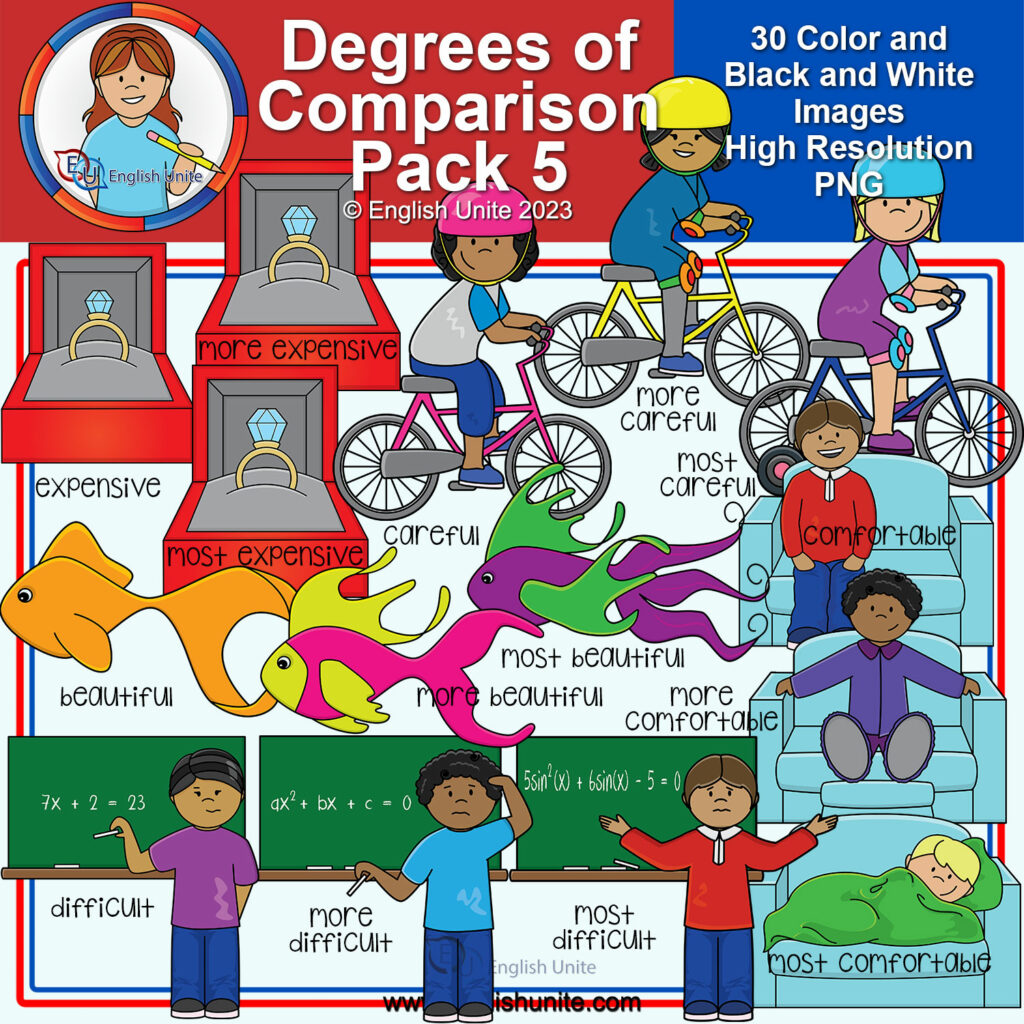 Clip Art - Degrees of Comparison Pack 5 | Made By Teachers