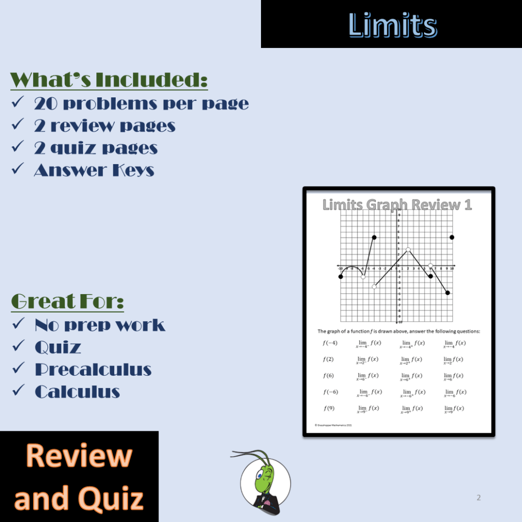 Limits from a Graph AP Calculus | Made By Teachers