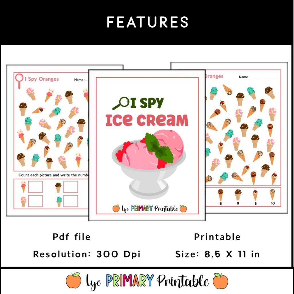 End of Year Activities, Summer I Spy Ice Cream | Made By Teachers