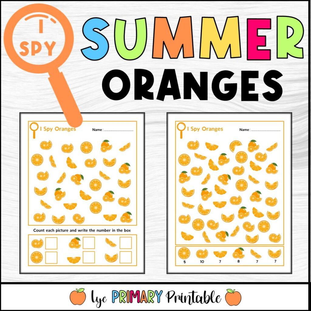 Summer I Spy Oranges Search And Find Activity | Made By Teachers