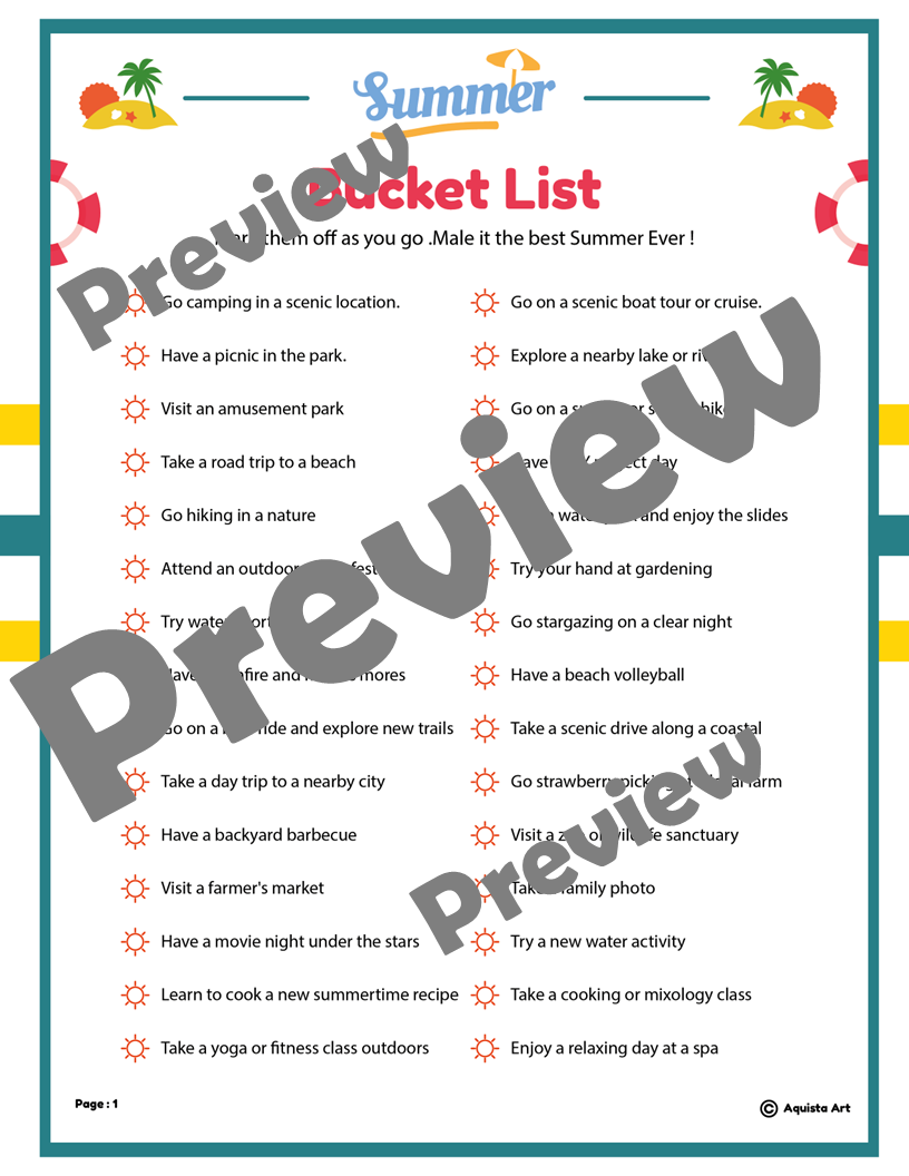 Summer Bucket List: A Guide to Unforgettable Adventures | Made By Teachers