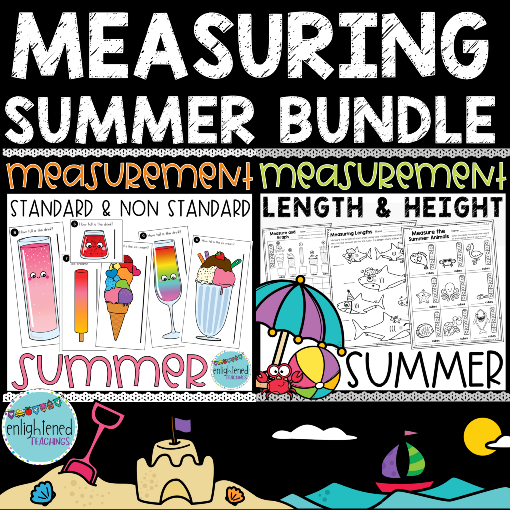 Summer Measurement Activities BUNDLE Summer Measuring Worksheets | Made ...