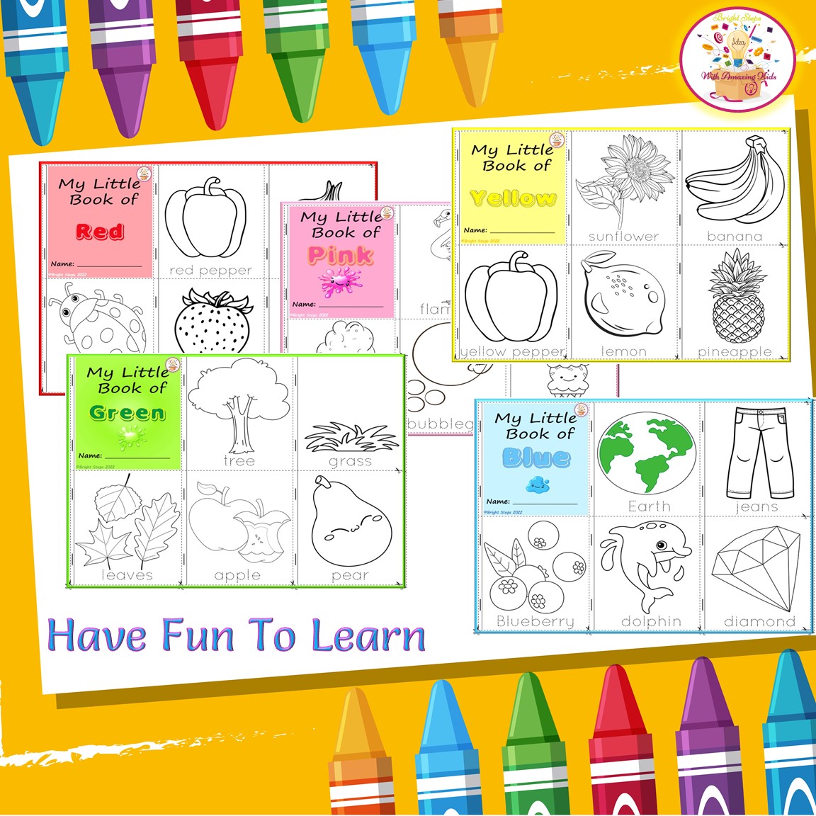 My Little Books of Funny Colors - Printable for Kids - NO PREP ...
