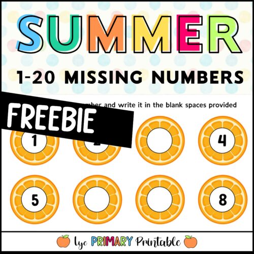 Summer Watermelon Missing Numbers Counting to 100 Worksheets | Made By ...