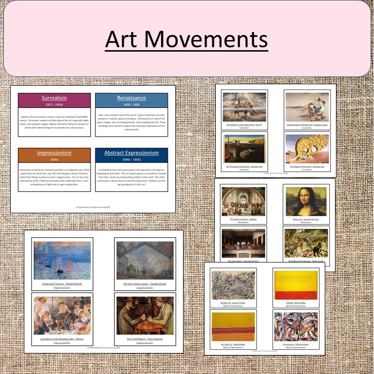 Art Movements Kindergarten, first grade Homeschooling Classrooms Teach ...