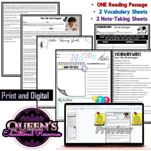 Social Media Reading Passage and Activity Worksheets, Peer Pressure ...