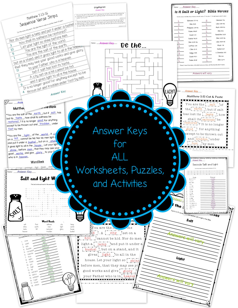 Be the Salt and the Light Worksheet & Activity Pack | Made By Teachers