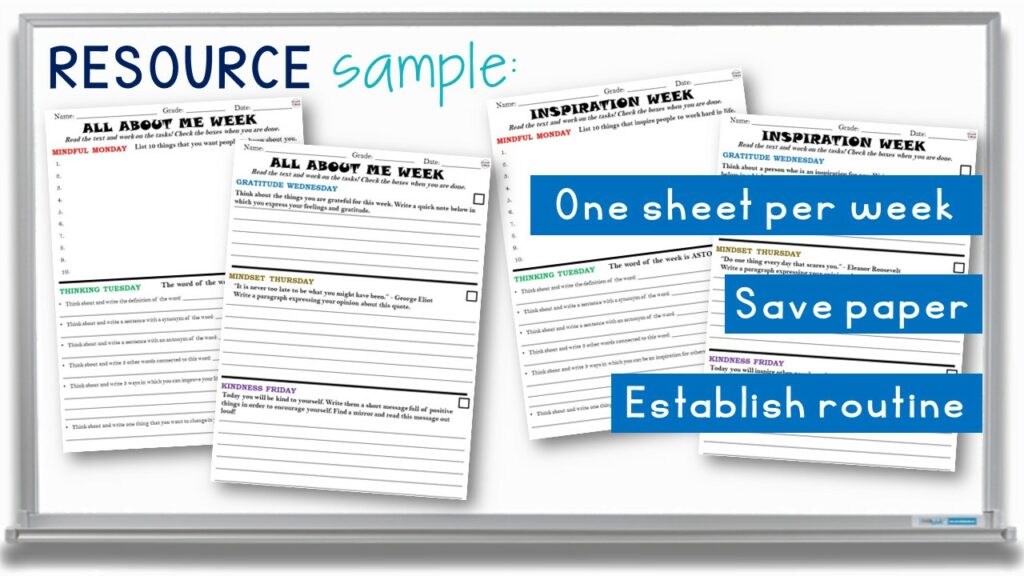 SEL Bell Ringers Middle School - ALL YEAR of Social Emotional Learning ...