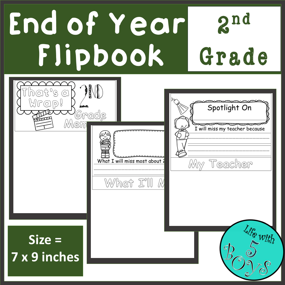 End of Year Memory Flipbook - That's a Wrap on 2nd Grade! | Made By ...