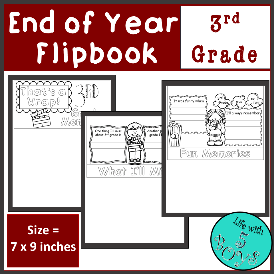 End of Year Memory Flipbook - That's a Wrap on 3rd Grade! | Made By ...