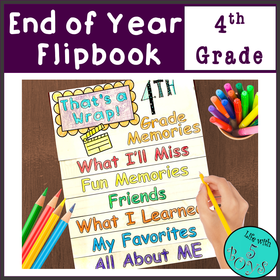 End of Year Memory Flipbook - That's a Wrap on 4th Grade! | Made By ...