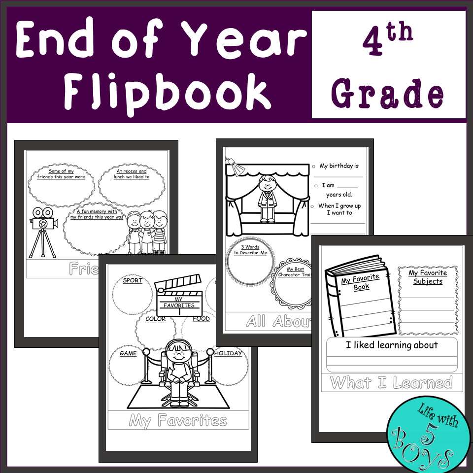End of Year Memory Flipbook - That's a Wrap on 4th Grade! | Made By ...