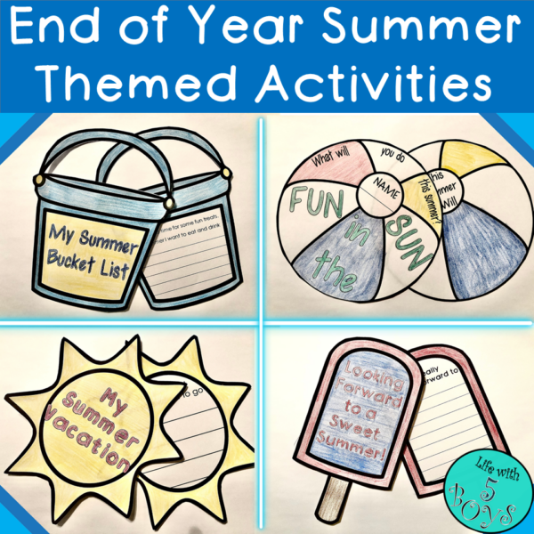 End of Year Activities and Crafts Summer Themed - Bucket List and More ...