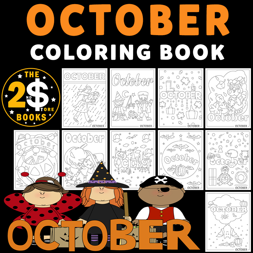 October Calendar Coloring Page