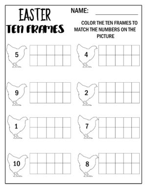 Hop into Learning with Easter Ten Frame Math Worksheets | Made By Teachers