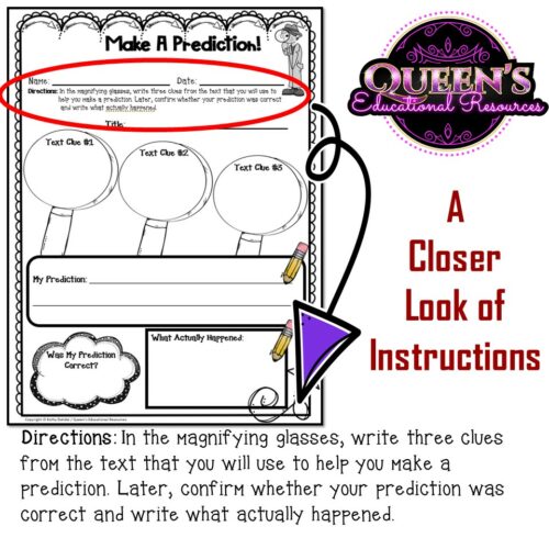 Making Predictions Graphic Organizers Making Predictions Worksheets ...