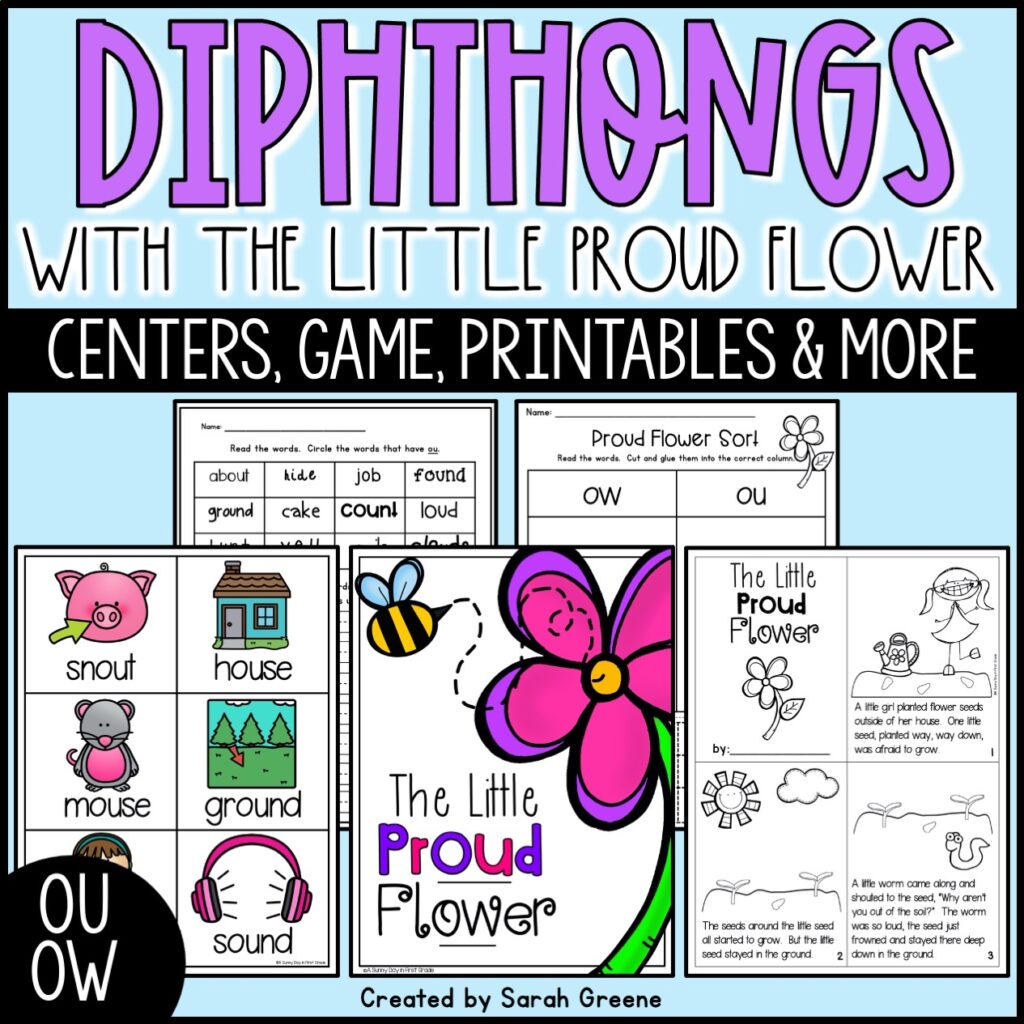 Diphthongs OU & OW Printables, Centers & Games | Made By Teachers