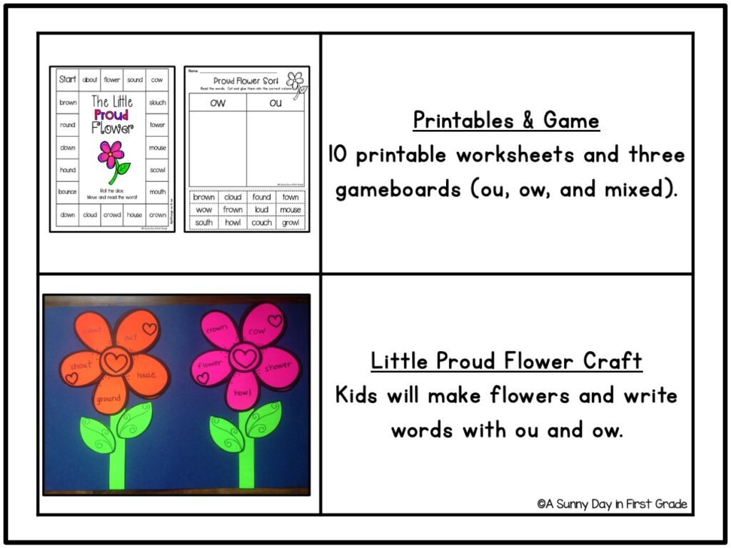 Diphthongs OU & OW Printables, Centers & Games | Made By Teachers