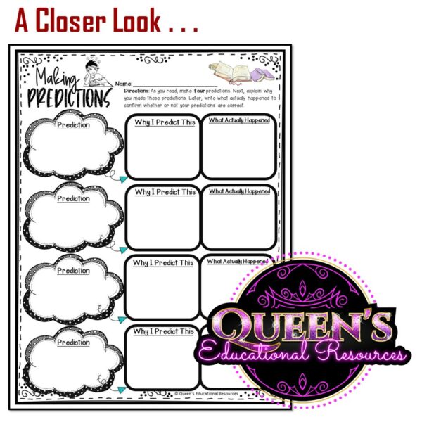 Making Predictions Graphic Organizers Making Predictions Worksheets ...