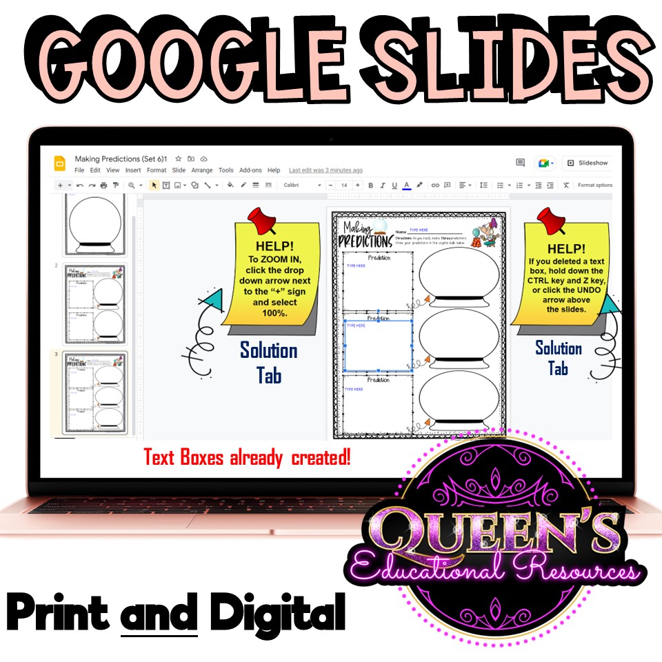 Making Predictions Graphic Organizers Making Predictions Worksheets ...